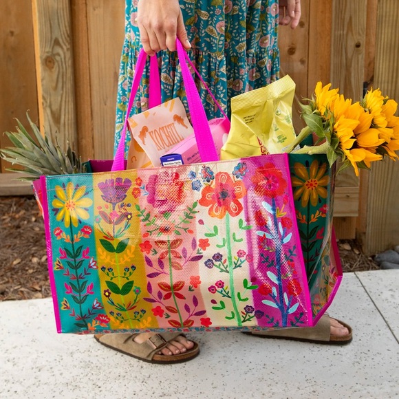 NATURAL LIFE | Bags | Colorful Floral Tote Bag | Poshmark